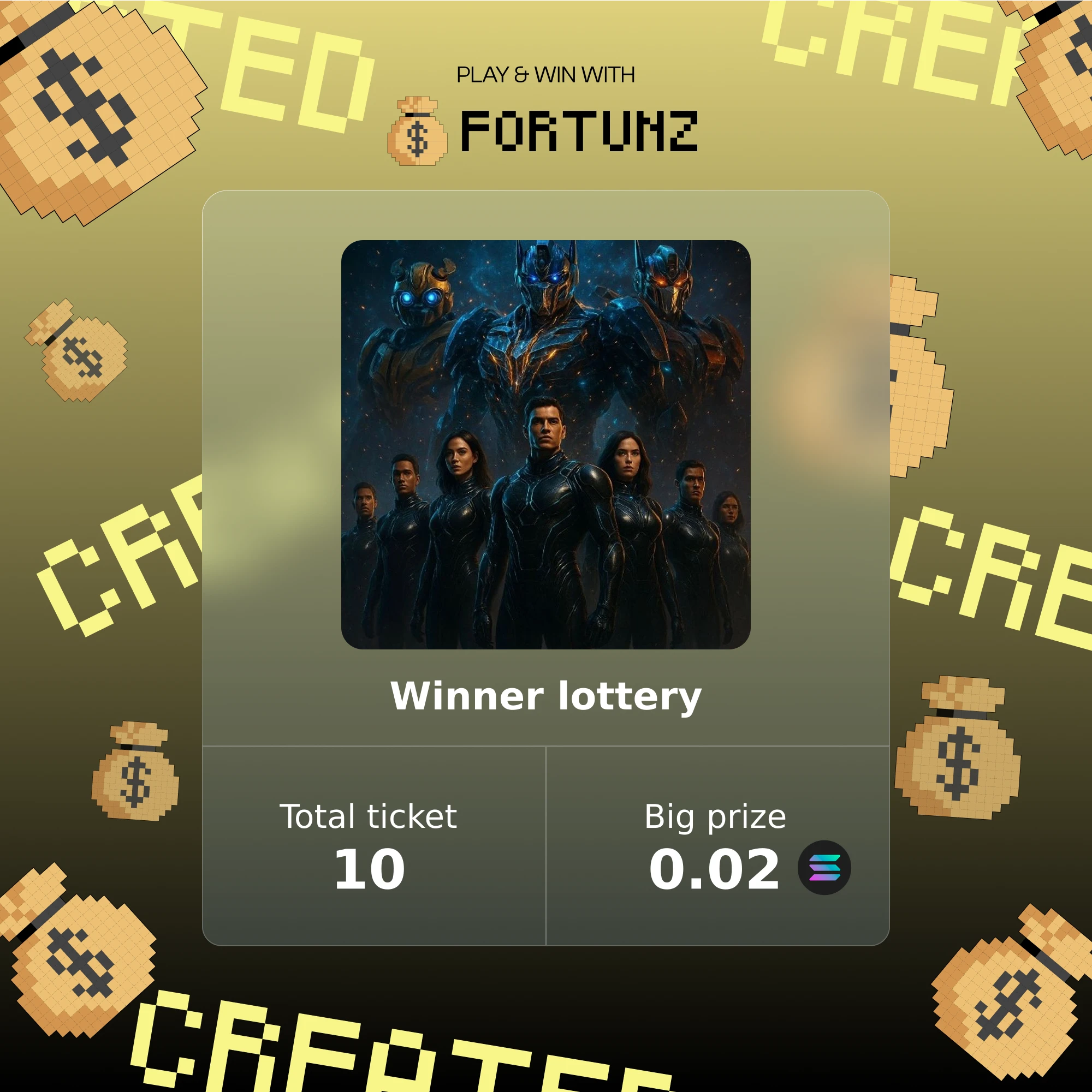 Winner lottery - Fortunz On-Chain Lottery
